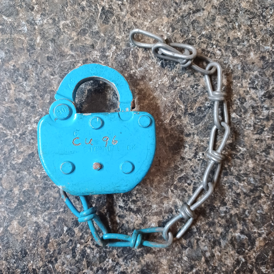 ADLAKE CSX Railroad Blue Signal Lock Padlock - No Key | eBay