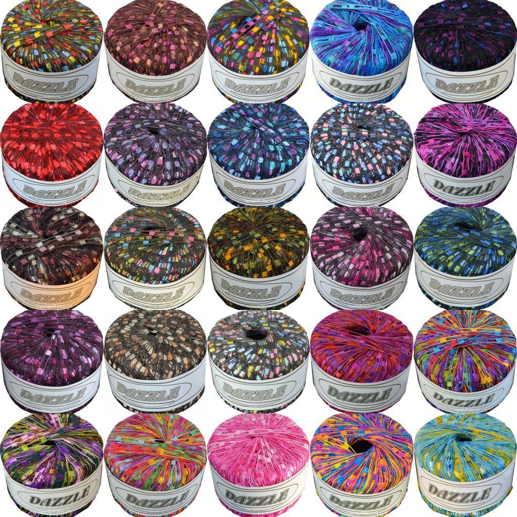 Ladder Yarn Trellis Ribbon Dazzle by Knitting Fever - 30 COLORS To ...