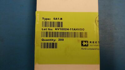 (10 PCS) 6A1-B RECTRON Diode Rectifier 100V 6A 2-Pin Case R-6 Rohs | eBay