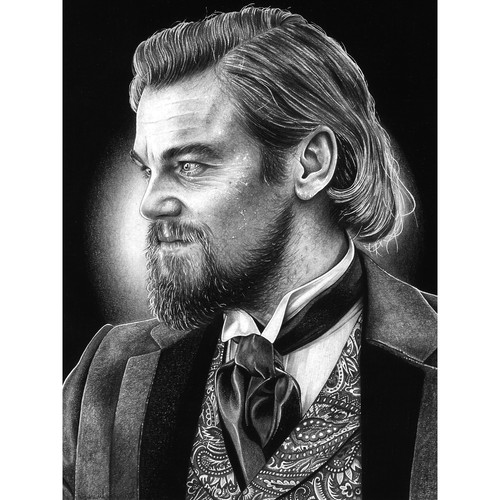 Calvin Candie Django Unchained Leo DiCaprio Wayne Maguire Huge Wall Art ...