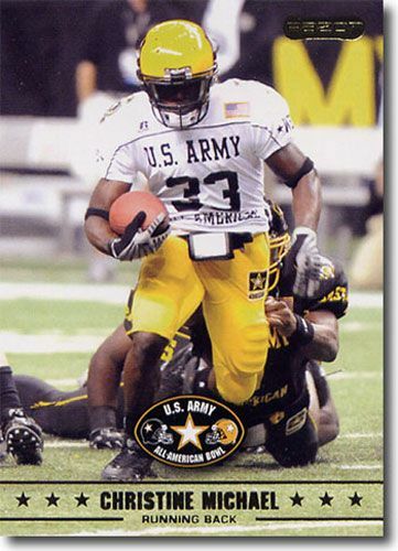 (25) 2009 Christine Michael Razor / Leaf US Army All-American Football ...
