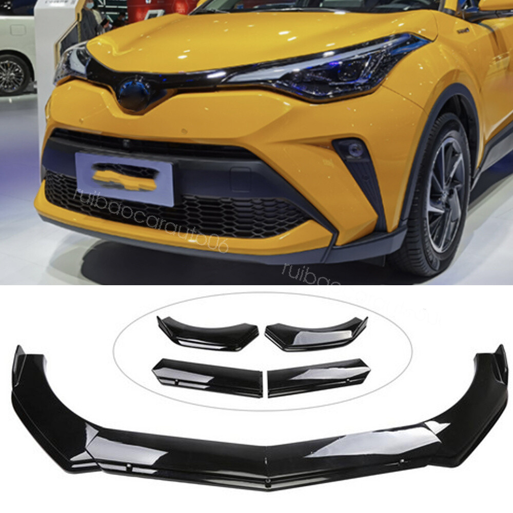 Gloss Black For TOYOTA C-HR XLE LE Car Front Bumper Chin Lip Spoilers ...