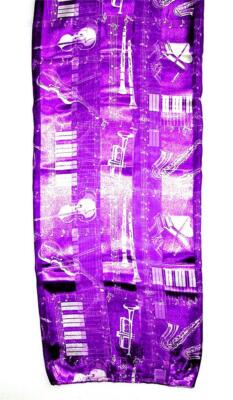 SCARF White & Violet Purple Violins Clarinets Pianos Music MUSICAL ...