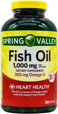 Spring Valley - Fish Oil 1000 mg, 300 Softgels | eBay
