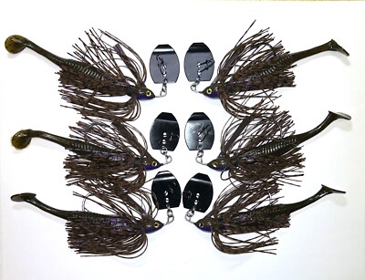 Vibrating Jigs WEEDLESS 6 Total: P.B. and J 3-3/8 3-1/2 w/Trailer | eBay