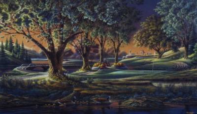 Terry Redlin " Spring on the Green Golf Art Print With COA 24" x 14" | eBay