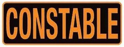 Large Constable Back Patch Badge Emblem 11X4 Gold/black | eBay