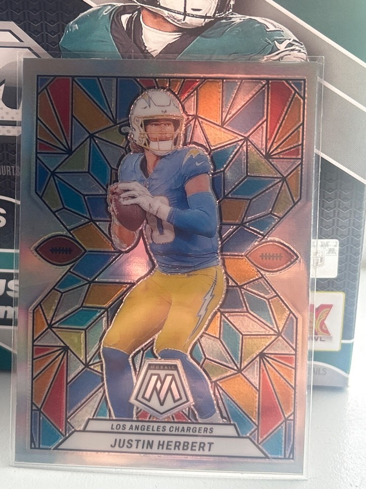 Justin Herbert 2024 Panini Mosaic Stained Glass SSP Los Angeles ...