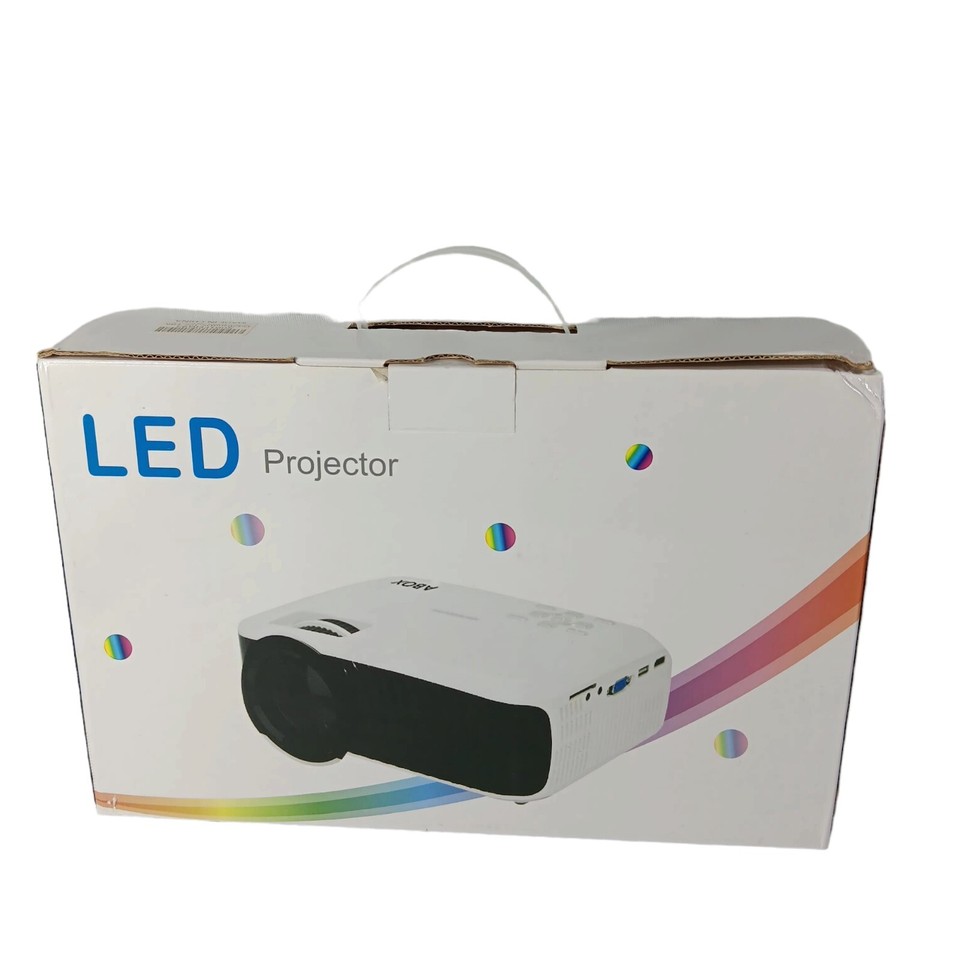 Abox T22 Led Video Projector W/Remote & Cables White 800*480/4:3/16:9 ...