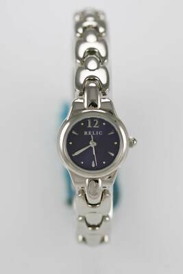 Relic Watch Womens Steel Stainless Silver Water Resistant Battery Blue ...