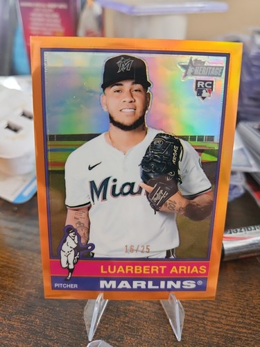 2025 Topps Heritage High LUARBERT ARIAS Orange Refractor RC 16/25 ...