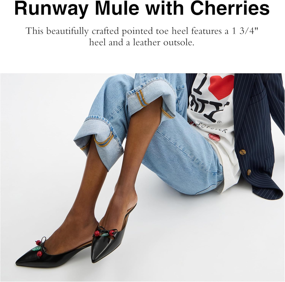 Coach Women's Runway Mule with Cherries Ballet Flat | eBay