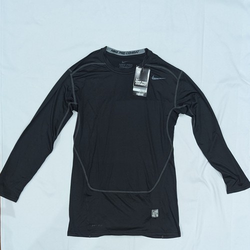 Nike Pro Combat Dri Fit Compression Black Long Sleeve Shirt Men's Sz XL ...