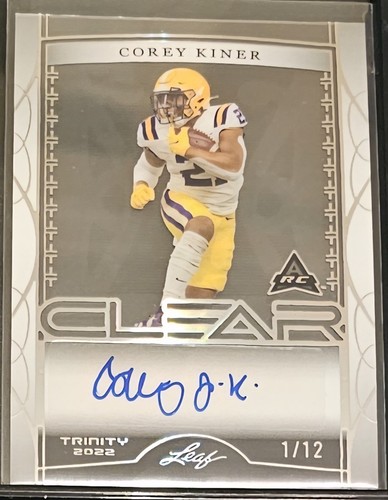 COREY KINER ROOKIE AUTOGRAPH SILVER FOIL SSP 1/12 SAN FRANCISCO 49ERS ...