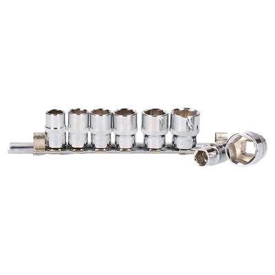 8pc 3/8" Drive Shallow Metric 6 Sided Single Hex Sockets 10mm - 19mm On ...
