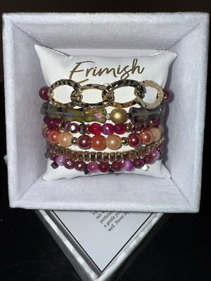 Ermish Mauve/Rose/Gold’s Bracelet Box Stretch & Tie Set Of 6 | eBay