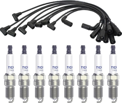 Spark Plugs and Wires Compatible with Chevy 5.7L 4.3L 5.0L, 41 993 ...