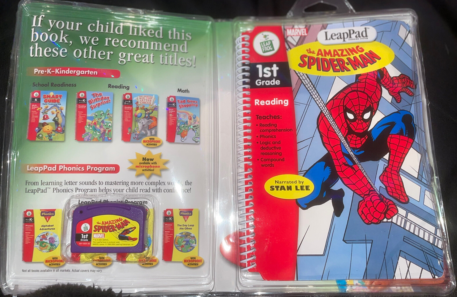 LEAPPAD WRITING PLUS SPIDER-MAN AND WILD WORD GAMES NEW 4-6 YEARS ...