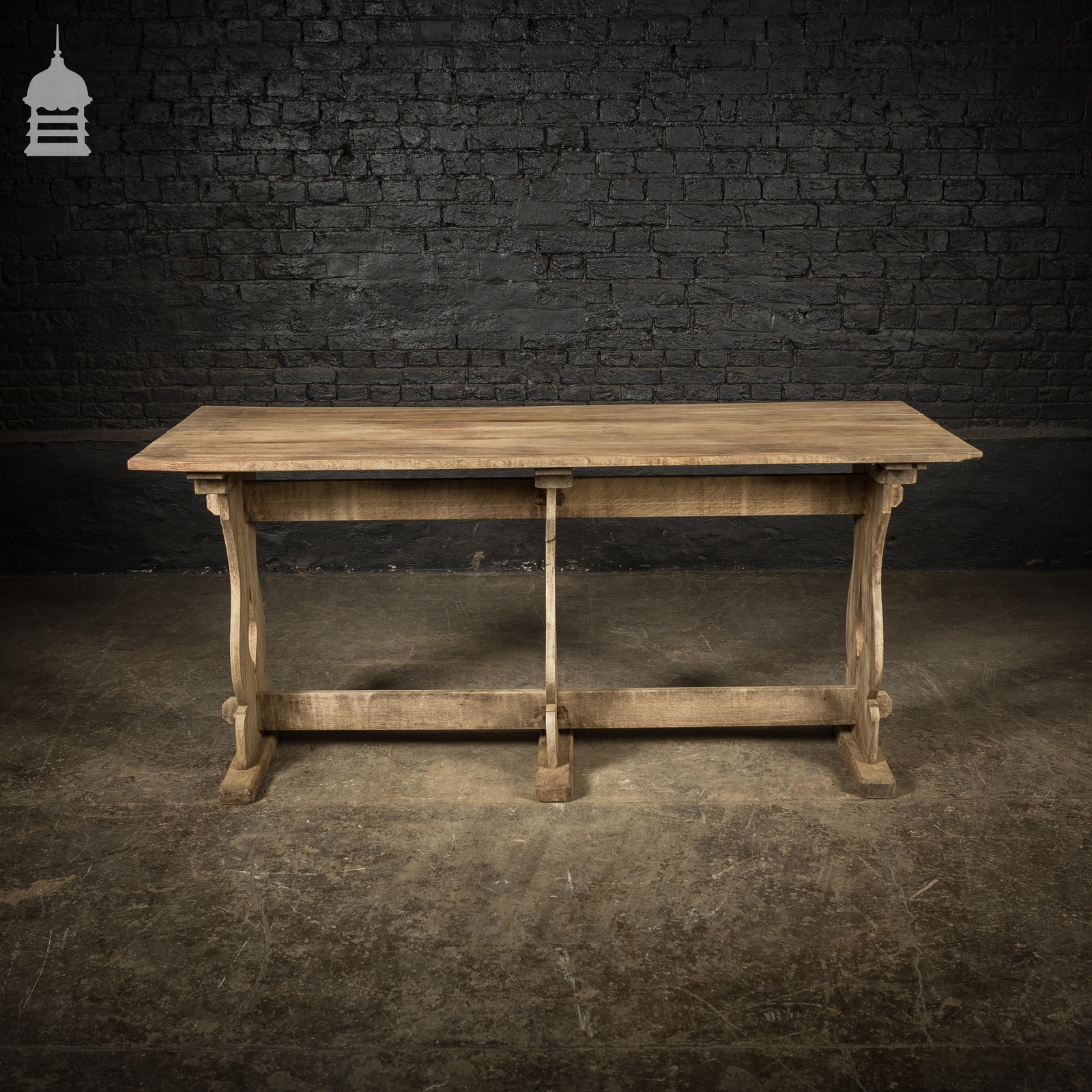 Vintage 4 Plank Iroko Dining Table With Weathered Finish | eBay UK