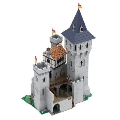 3517 Pieces Tower Keep and Low Courtyard Extension for Set 10305 Castle ...