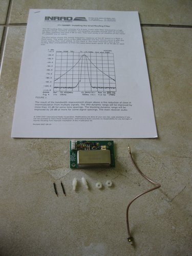Inrad ROOFING FILTER for Yaesu FT-1000MP, Mark V 200W, Mark V Field ...