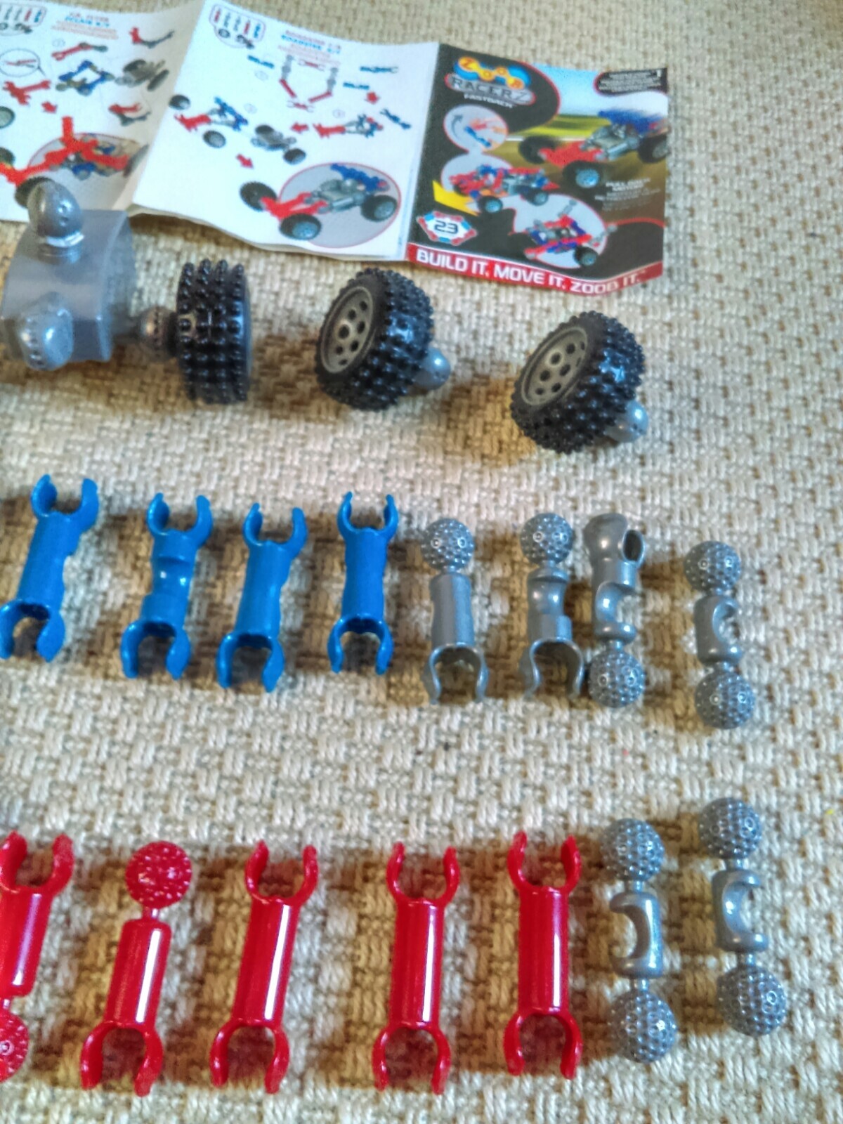 Zoob Bot Tube Builder Z Parts Pull Back Motor Action Set/ Parts ...