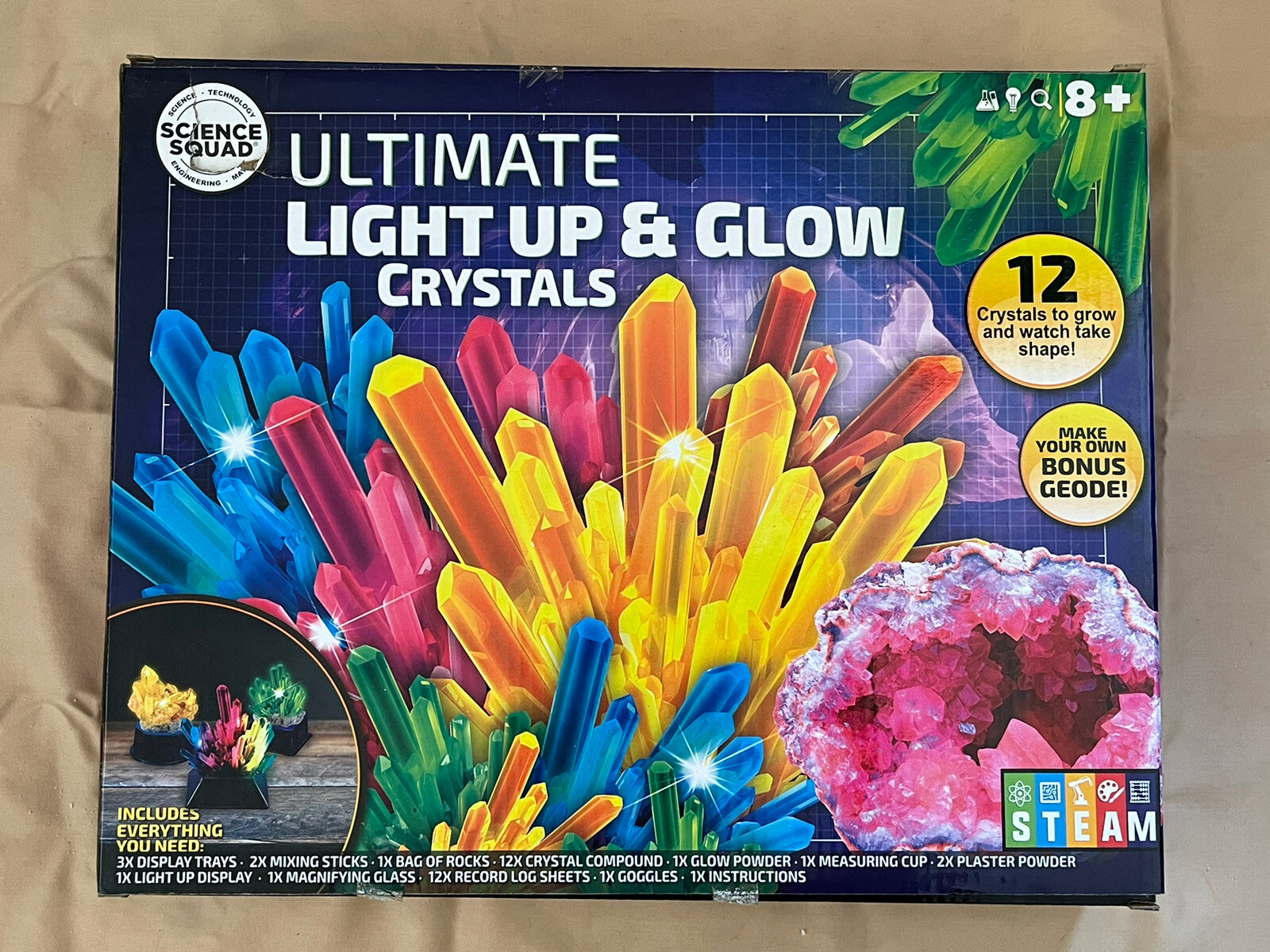 SCIENCE SQUAD ULTIMATE LIGHT UP & GLOW CRYSTALS STEAM-. NEW | eBay