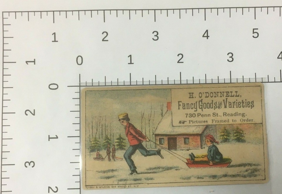 H O'Donnell Fancy Goods & Varieties 730 Penn Reading PA Victorian ...