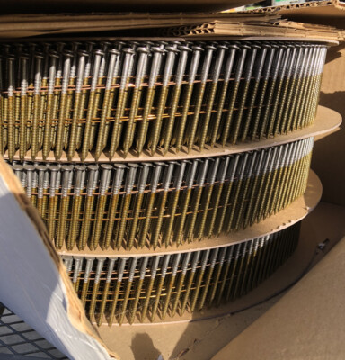 (Box of 9000 Nails) C Pak Wire Hi-Load Coil 2-3/8" x .113 Ring 3000 ...