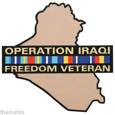 OPERATION IRAQI FREEDOM VETERAN OIF 9" EMBROIDERED JACKET PATCH | eBay