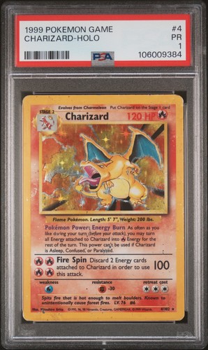 PSA 1 Charizard Base Set 4/102 Holo 1999 Pokémon PR | eBay