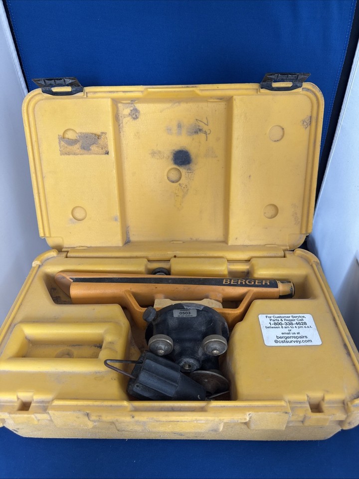 Berger Instruments Model 135 Surveying Transit Level with Hard Yellow ...