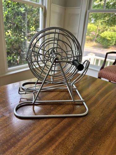 Sturdy Metal Bingo Cage, Auto Ball Select Drop, Ball Chute, 8”base, 6 ...