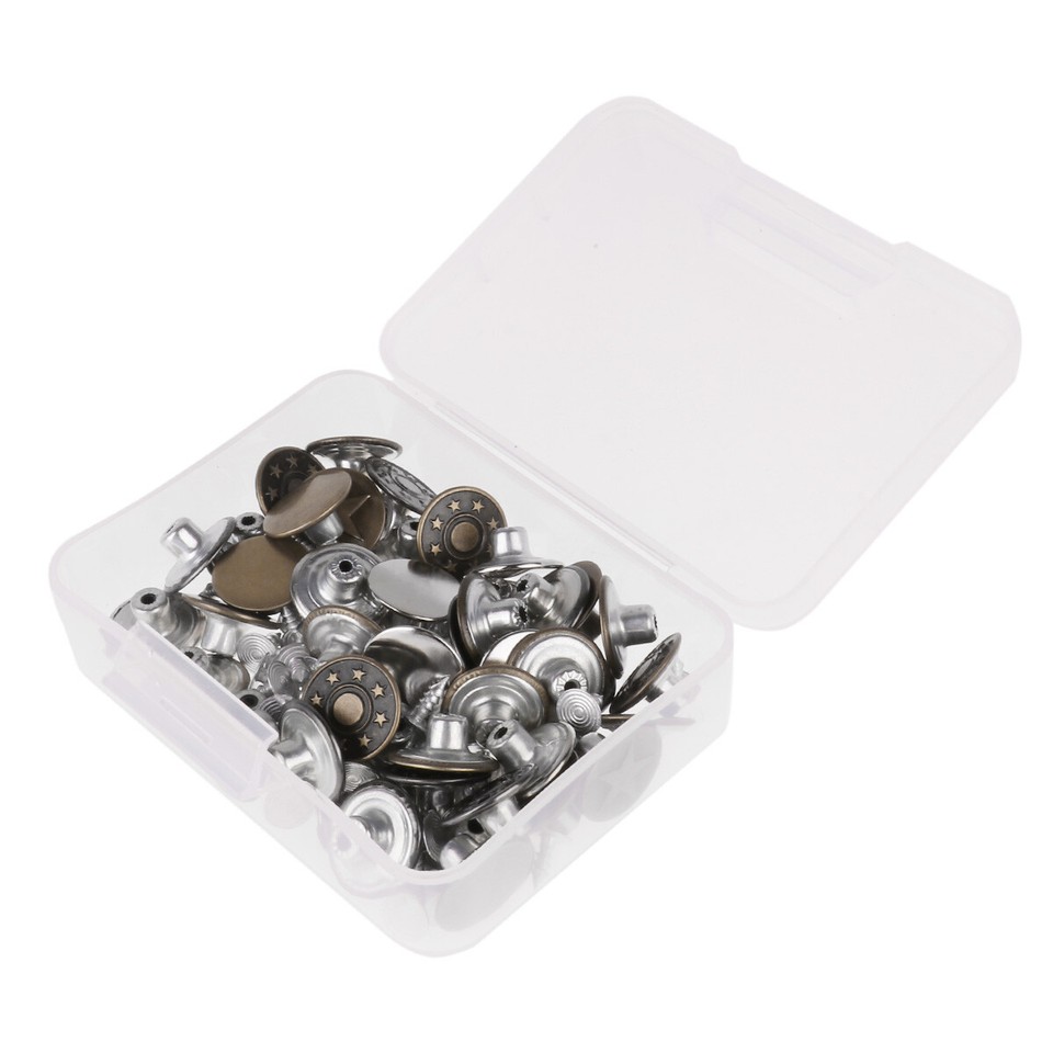50Pc Clothes Instant Suspender Button&Nails Replacement DIY Craft Jeans ...