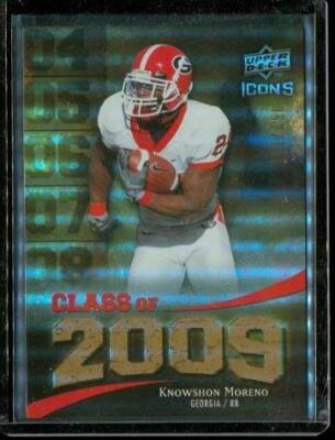 2009 Upper Deck Icons Football Card KNOWSHON MORENO 2009-KM 62/130 ...