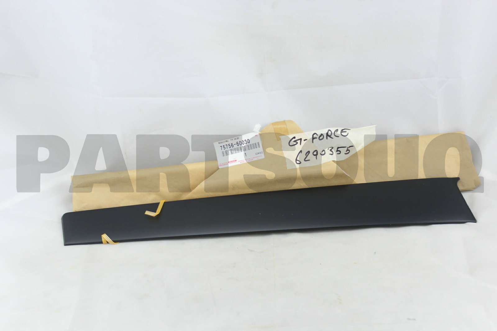 7575660030 Genuine Toyota MOULDING, FRONT DOOR WINDOW FRAME, REAR LH ...