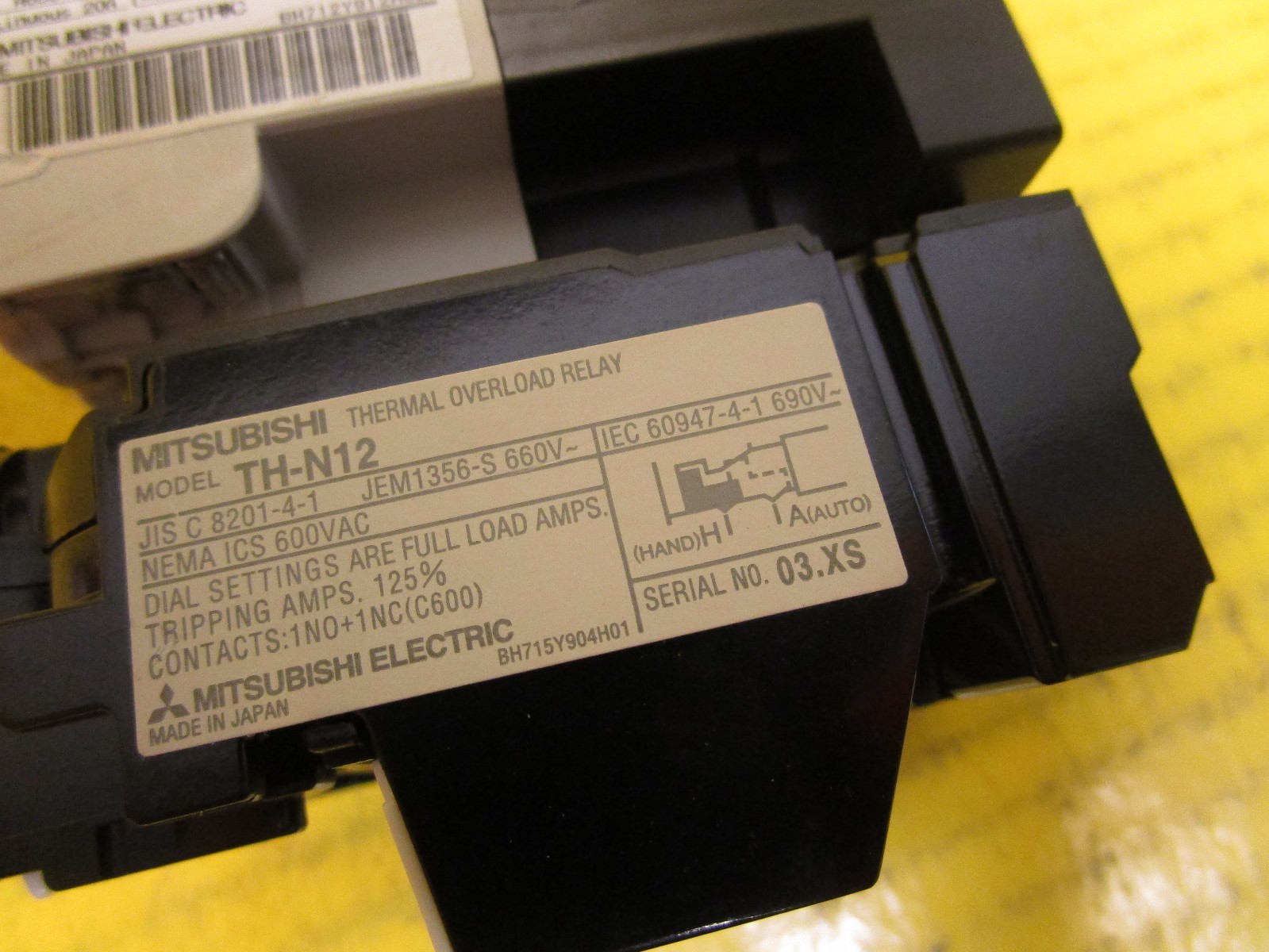 MITSUBISHI STARTER S-N11 115-120V COIL 20A A AMP SN11 w/ TH-N12 1-1.6A ...