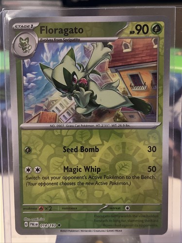 Pokémon TCG Floragato Scarlet & Violet - Paldea Evolved 014/193 Reverse ...