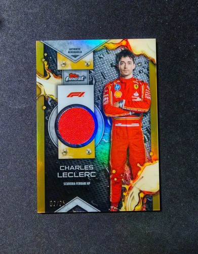 2024 Topps Finest Formula 1 F1 Charles Leclerc Relic #F1R-LEC Gold /25 ...