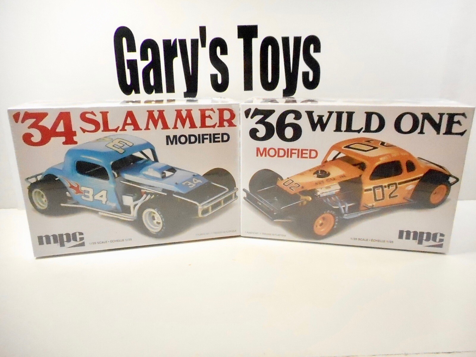 MPC Lot Of Two Modifieds Race Cars 1:25 Scale Plastic Model Kits New ...