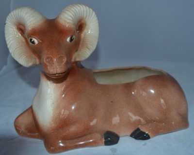 Vintage Pottery Ram Planter | eBay
