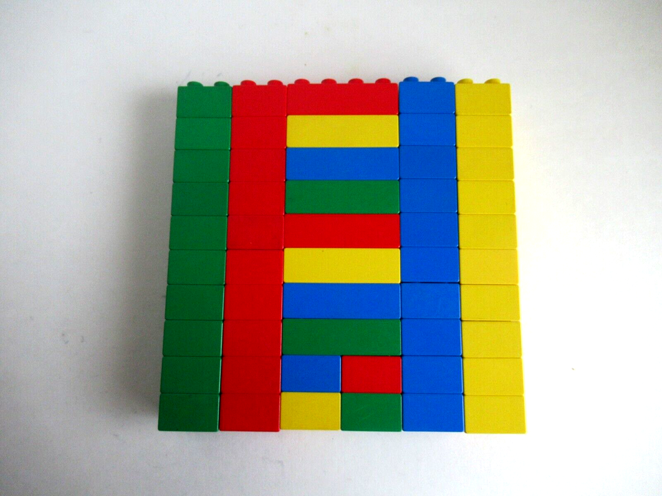 Lego Duplo Lot of 50+ Blocks 2x2 and 2X4 Bricks Mixed Assorted Colors ...