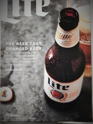 MILLER LITE BEER ORIGINAL VTG 2015 ADVERTISEMENT, | eBay