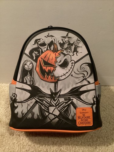 LOUNGEFLY DISNEY NBC JACK PUMPKIN SPLIT MINI BACKPACK ~ WITH TAGS ...