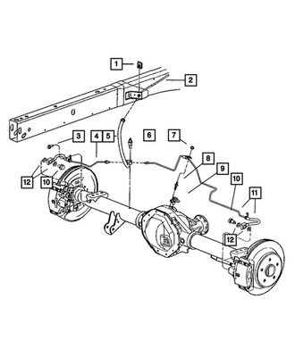 Genuine Mopar Brake Tube And Hose Assembly 52121635AF | eBay
