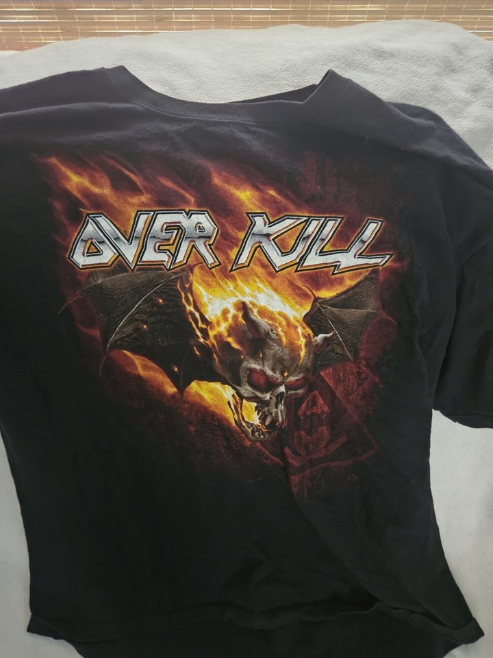 OVERKILL BAT SKULL OF FIRE 2013 TOUR SHIRT XL Valentines Day Best Buy ...