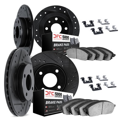 For Fiat 500 12-19 DFC PRO-KIT 5000+ Drilled & Slotted Front & Rear ...