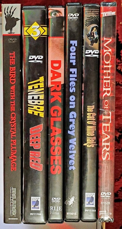 DVD Lot Dario Argento Seven Giallo Horror Films Sealed Deep Red Crystal ...