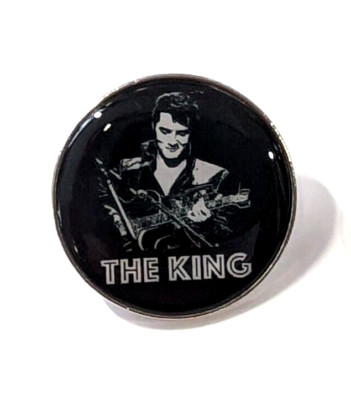 Elvis Presley "the King of Rock n Roll" Heavy Metal Enamel Pin Badge ...