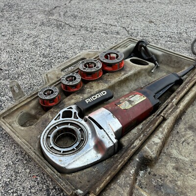Ridgid 600 Handheld Electric Pipe Threader Threading Machine W Clamp ...